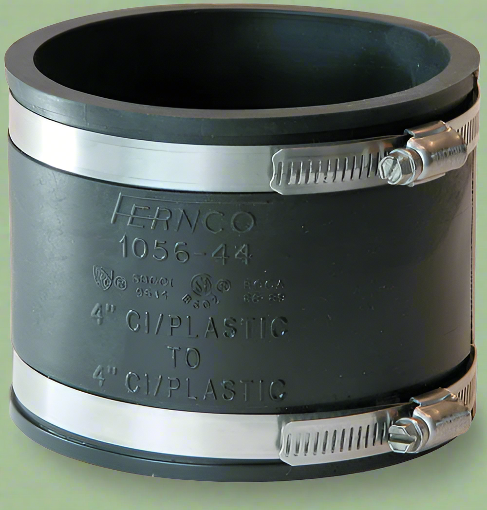 Fernco 4" x 4" PVC Flexible Coupling (BLACK) – Radon Supplies